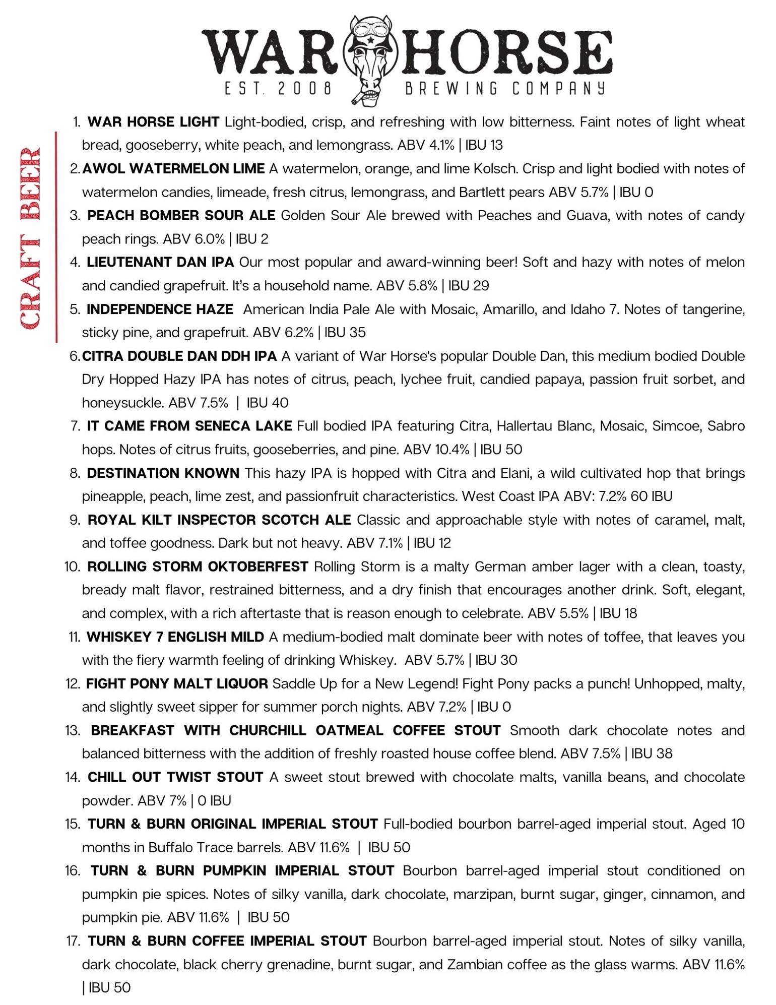 War Horse Brewing Co. – Three Brothers Wineries and Estates