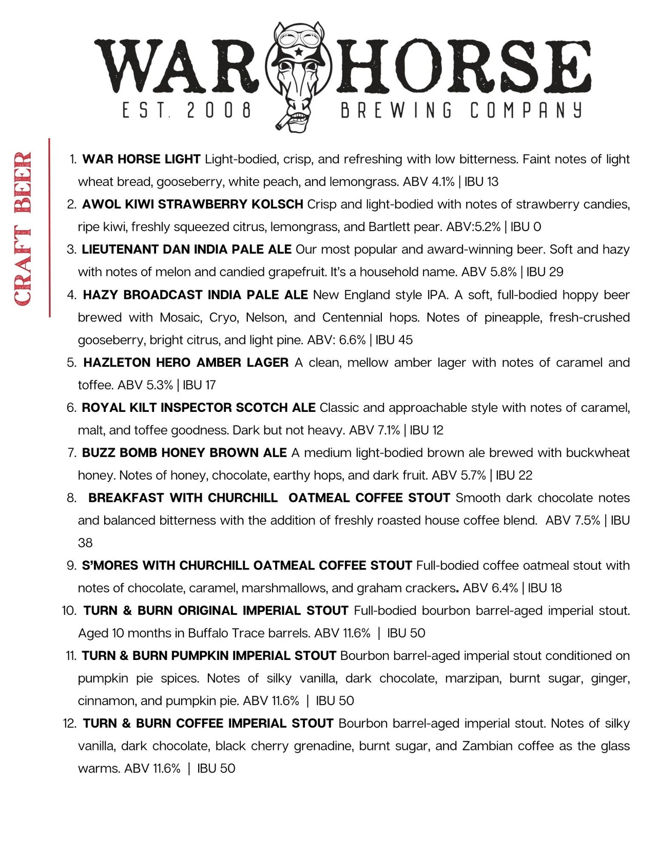 War Horse Brewing Co. – Three Brothers Wineries and Estates