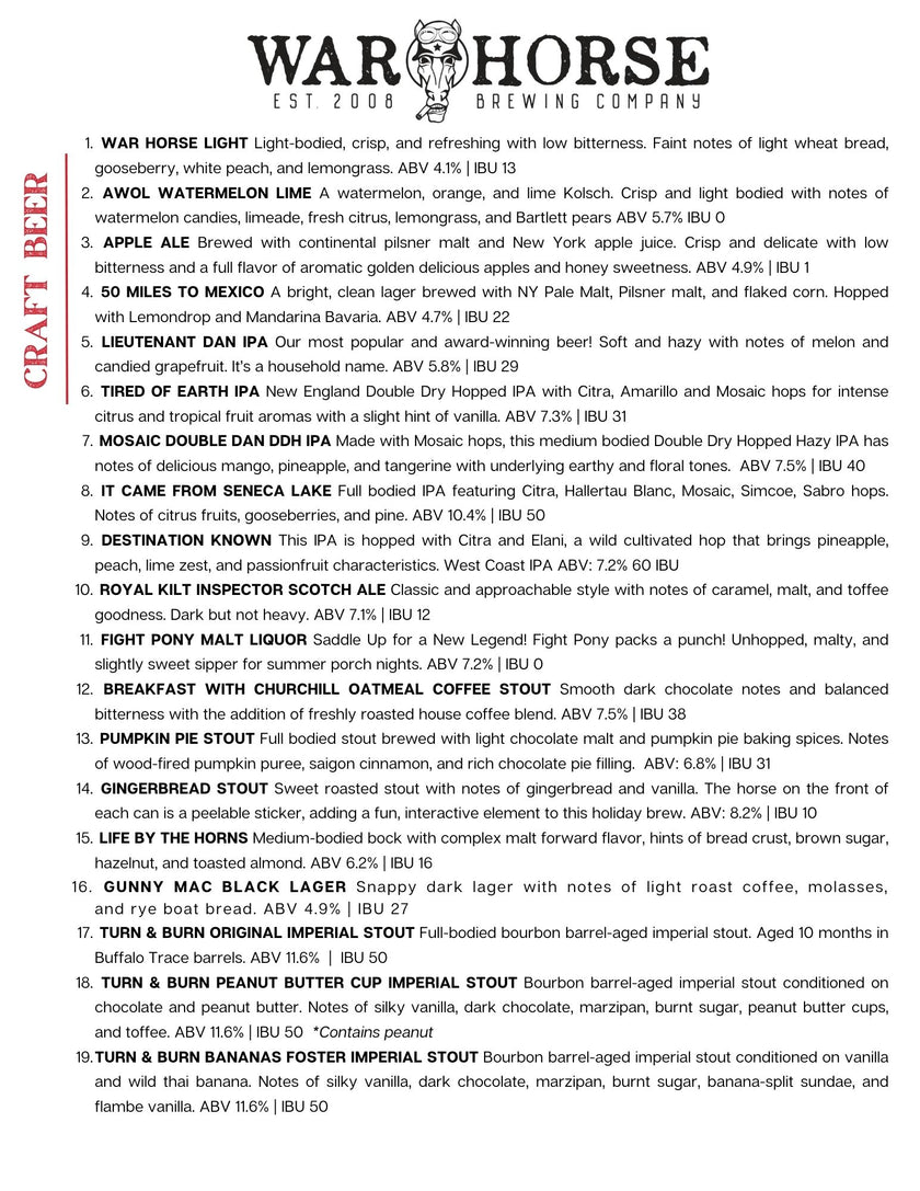 War Horse Brewing Co. – Three Brothers Wineries and Estates
