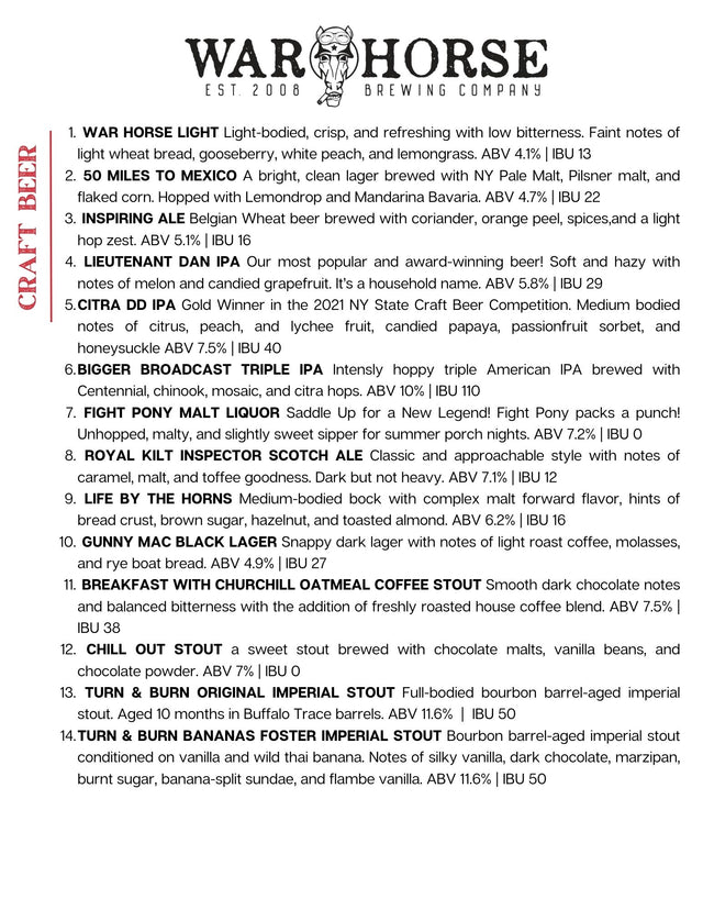 War Horse Brewing Co. – Three Brothers Wineries and Estates