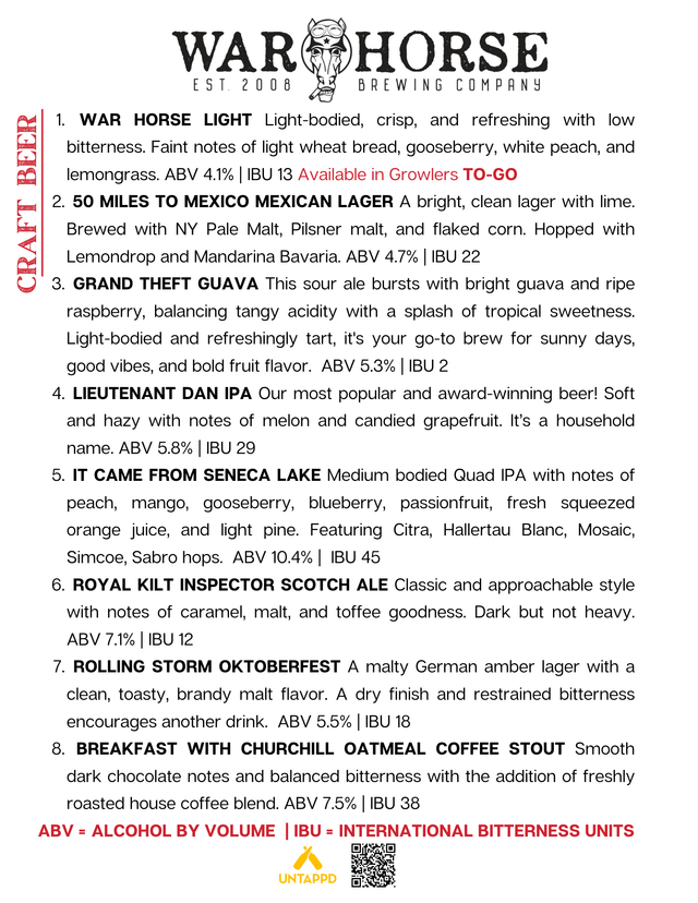 War Horse Brewing Co. – Three Brothers Wineries and Estates