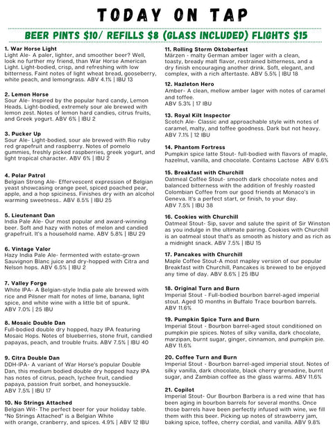 War Horse Brewing Co. – Three Brothers Wineries and Estates