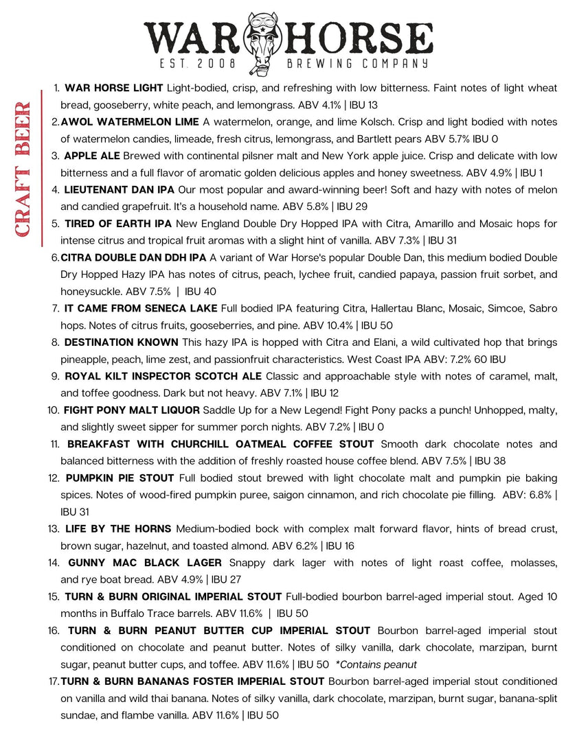 War Horse Brewing Co. – Three Brothers Wineries and Estates